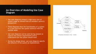 Lab 3 Introduction to the UML - how to create a use case diagram | PPTX