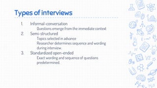 Observation and interviewing | PPTX