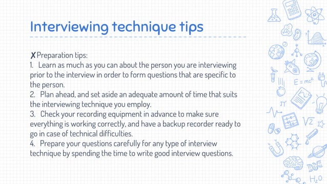 Observation and interviewing | PPTX