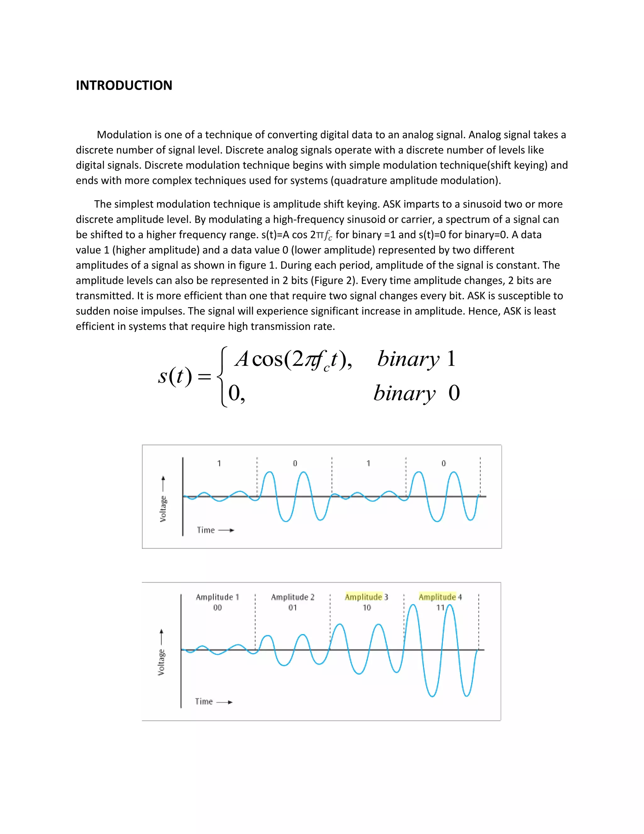 ASK,FSK and M-PSK using Matlab | PDF