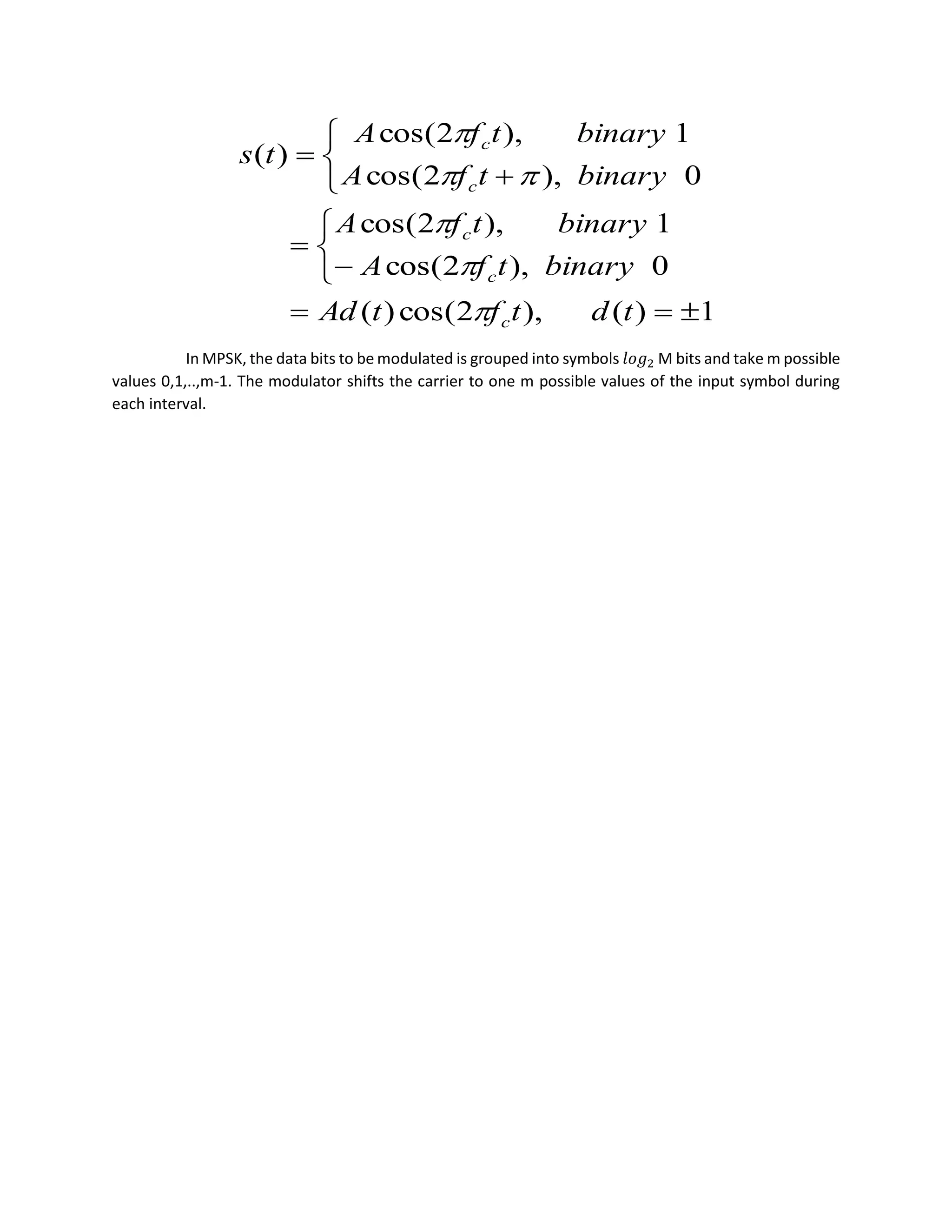 ASK,FSK and M-PSK using Matlab | PDF