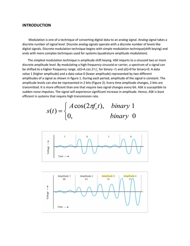 ASK,FSK and M-PSK using Matlab | PDF