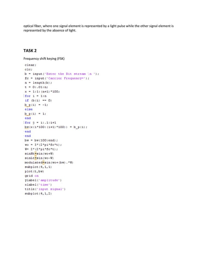 ASK,FSK and M-PSK using Matlab | PDF