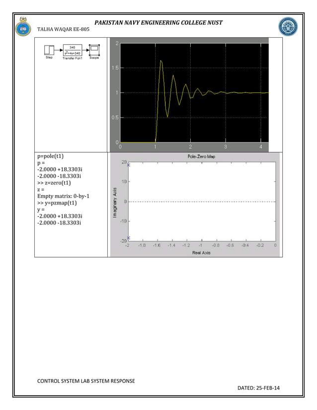 Lab 3 nust control | PDF