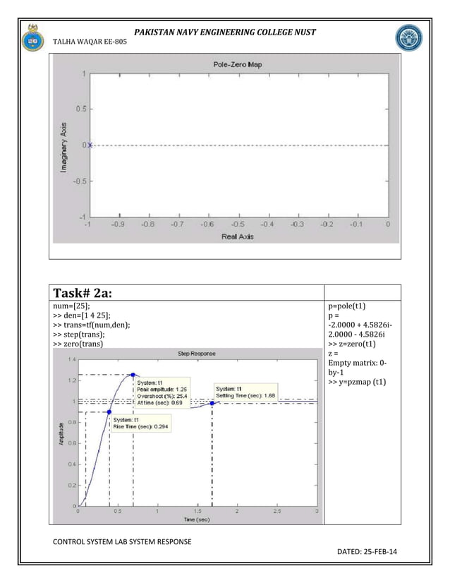 Lab 3 nust control | PDF