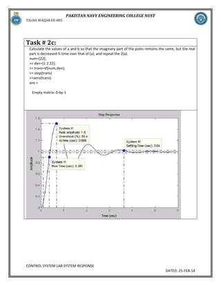 Lab 3 nust control | DOCX