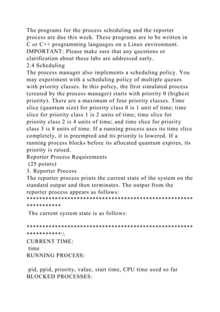 Lab 3 of 7 Process Management Simulation L A B O V E R V I E W.docx