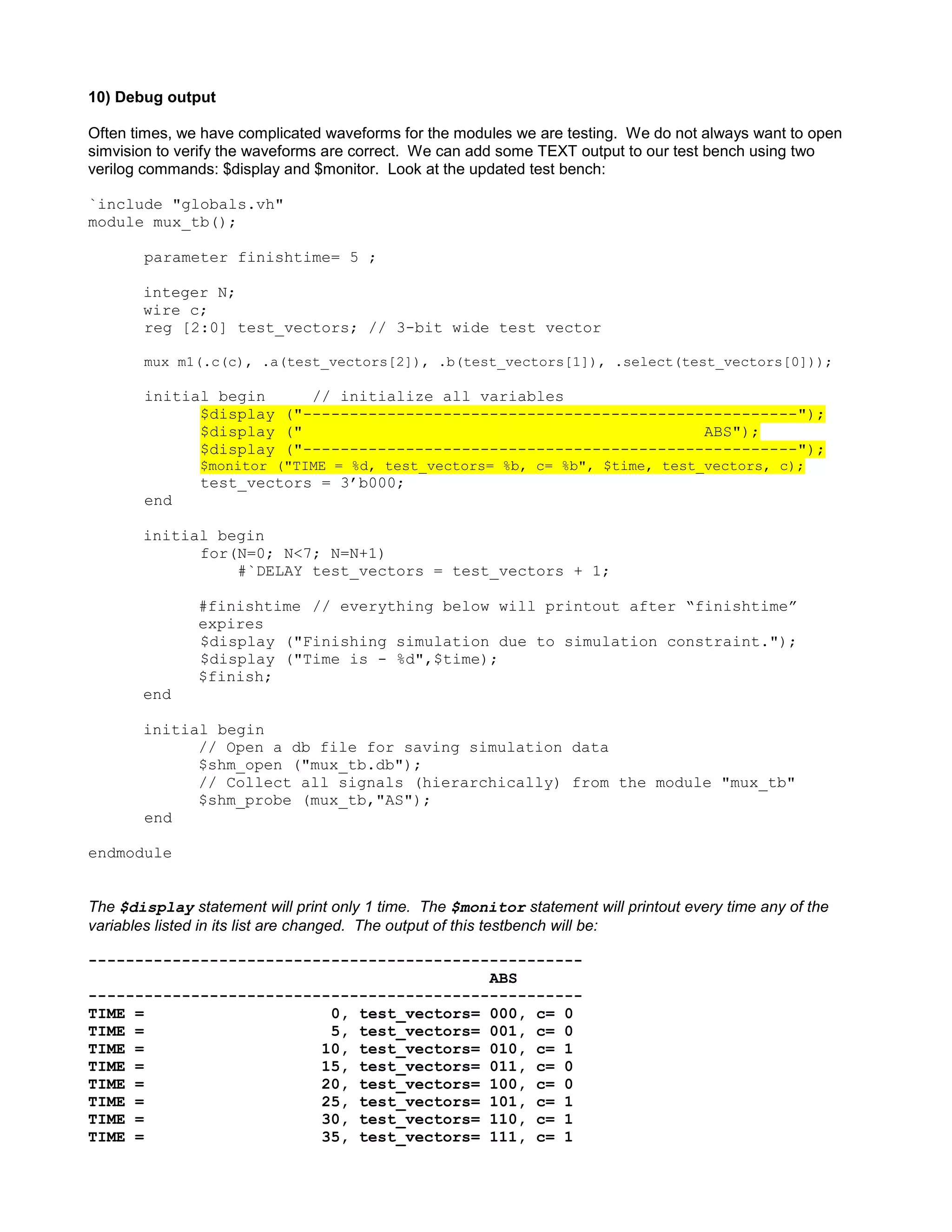Lab3 testbench tutorial (1) | PDF | Programming Languages | Computing
