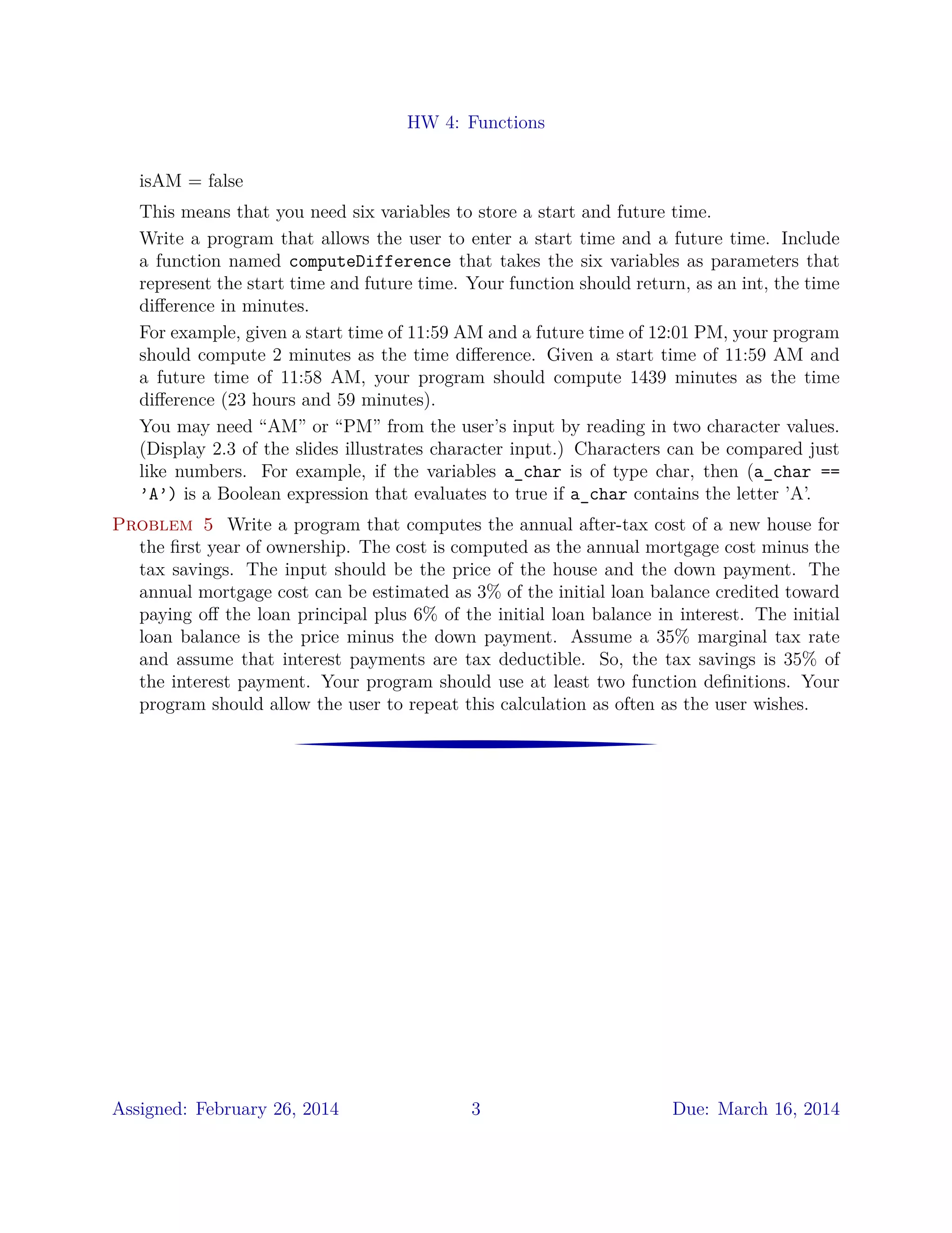 Lab4: Functions | PDF