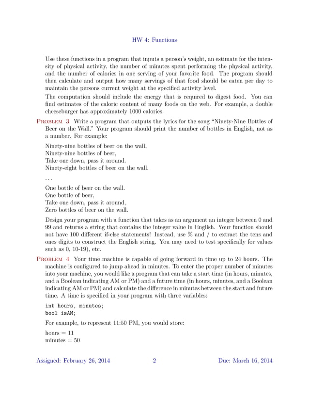Lab4: Functions | PDF