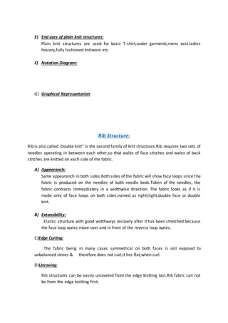 Analysis the Basic Structure of weft knitting fabric. | DOCX