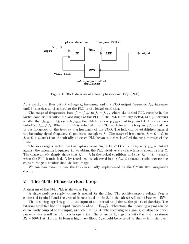 lab4.pdf Práctica con PLL 4046 aplicaciones | PDF