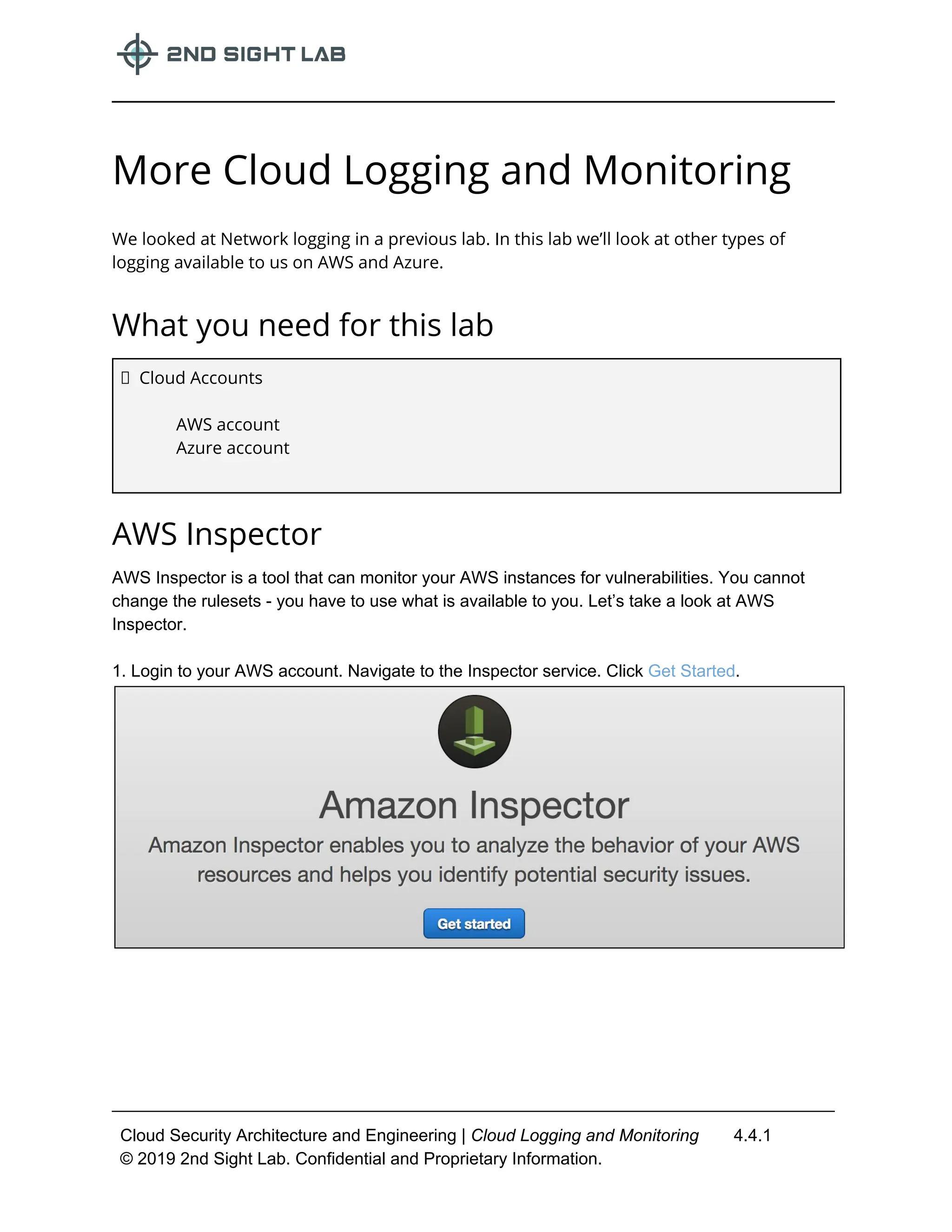 Lab 4.4 More Cloud Logging and Monitoring - 2nd Sight Lab Cloud ...