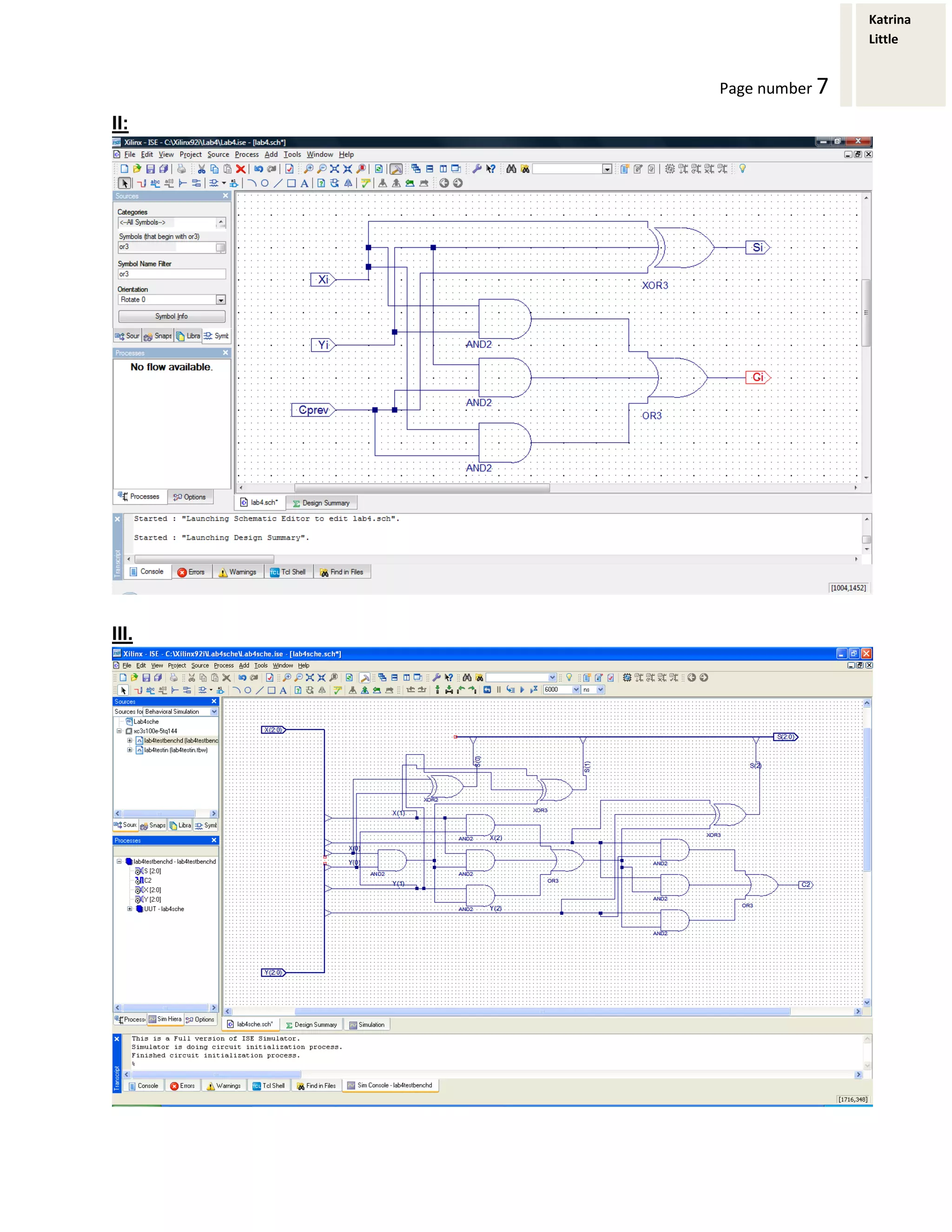 Lab 4 Three-Bit Binary Adder | PDF