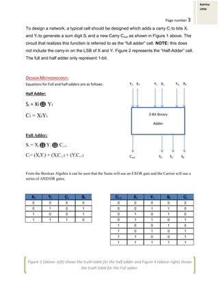 Lab 4 Three-Bit Binary Adder | PDF