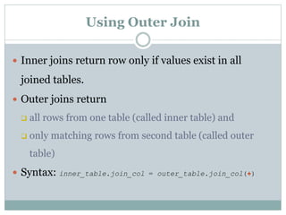 Lab4 join - all types listed | PPT