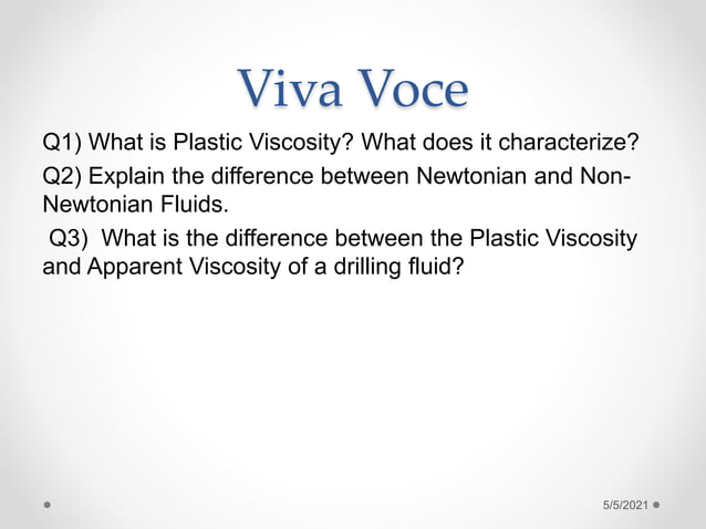 Lab 4 measurement of plastic viscosity of different mud samples by ...