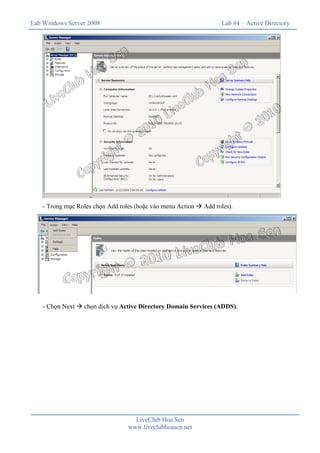 Lab 4 active directory domain services | PDF