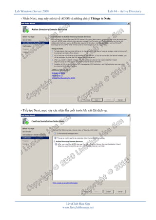 Lab 4 active directory domain services | PDF