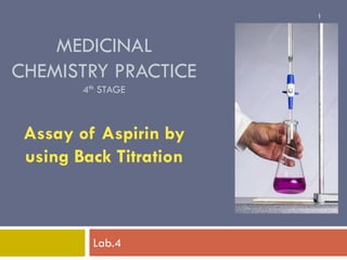 Assay of aspirin by using Back titration pdf.pdf