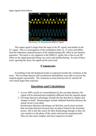 Lab 4 EEL 3552 Amplitude Modulation with MATLAB Simulations | PDF