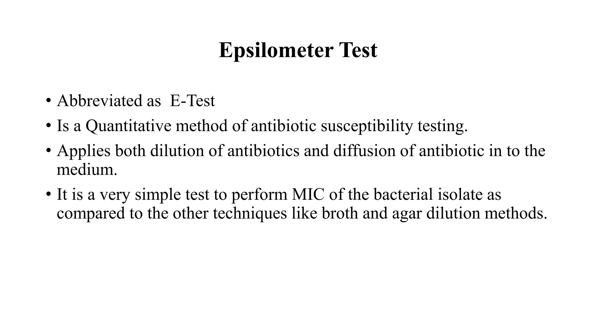 Epsilometer Test | PPTX