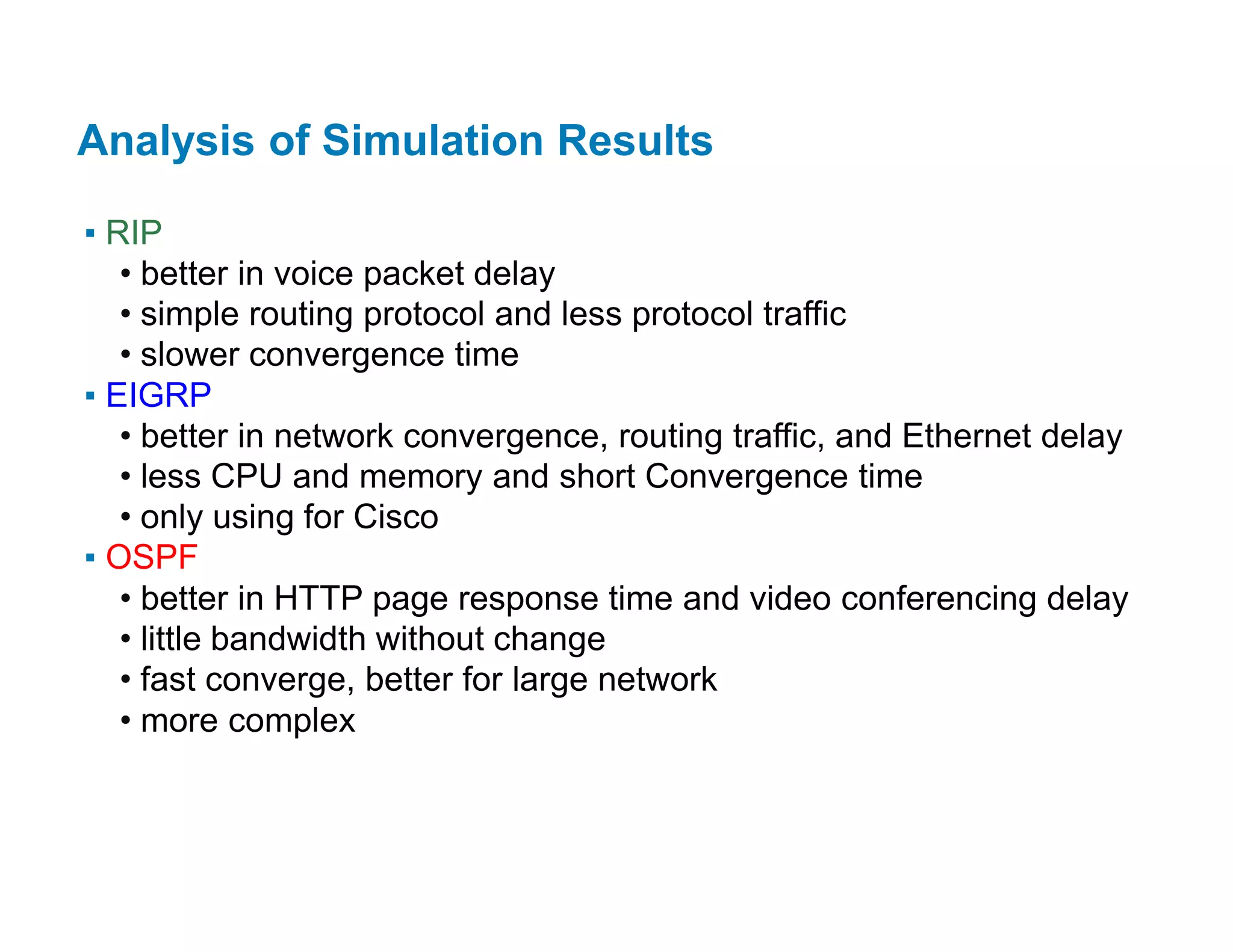 Performance Analysis Of Dynamic Routing Protocols Using Opnet Ppt