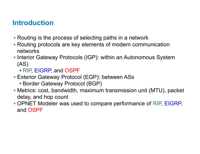 Performance Analysis Of Dynamic Routing Protocols Using Opnet Ppt 7803