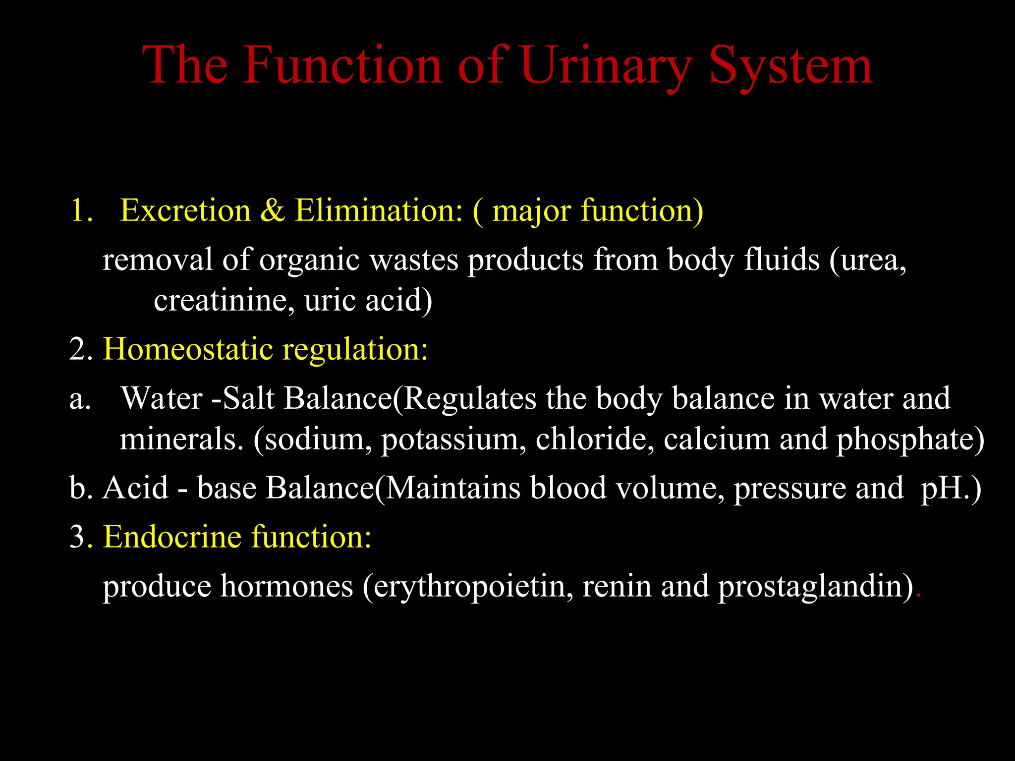 Kidney function test (Renal function test) | PPT