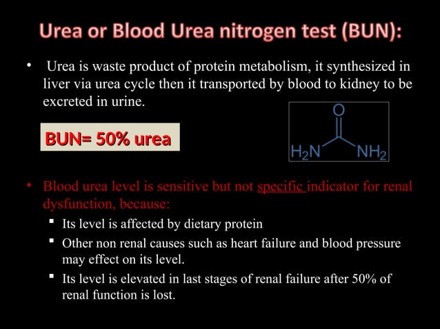 Kidney function test (Renal function test) | PPT