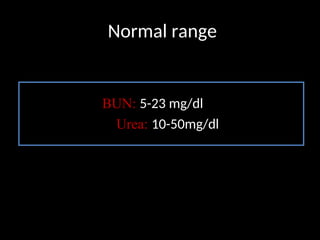 Kidney function test (Renal function test) | PPT