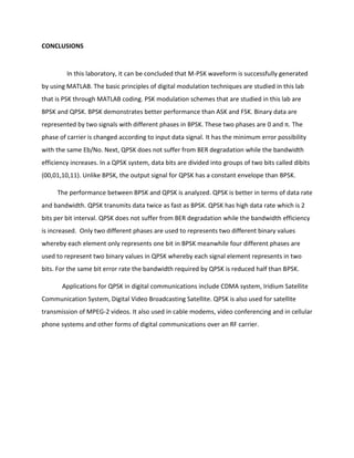 PSK and It's Schemes (using MATLAB) | PDF