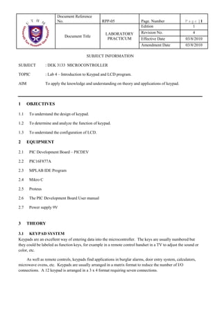 Lab 4 microcontroller | PDF