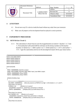 Lab 4 microcontroller | PDF