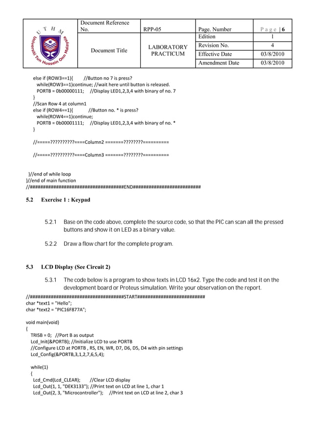 Lab 4 microcontroller | PDF