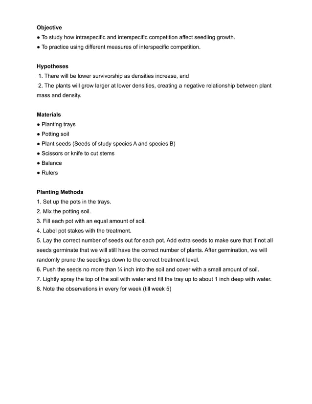 Plant Competition | PDF | Gardening | Home & Garden