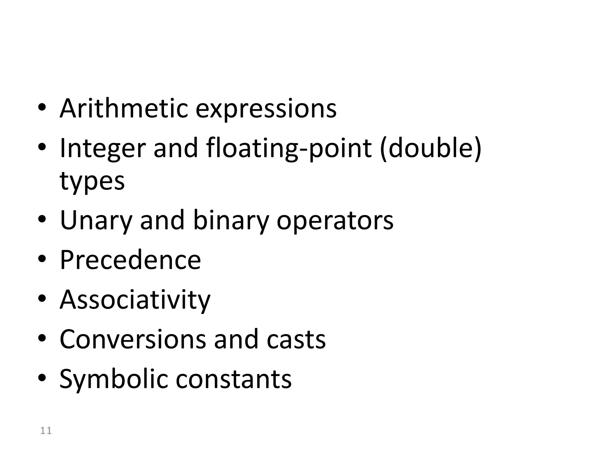 Lab 4 reading material formatted io and arithmetic expressions | PPT