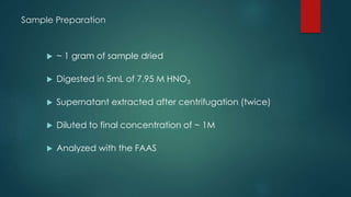 Quantification of Copper in Surface Sediment Samples via Flame Atomic ...