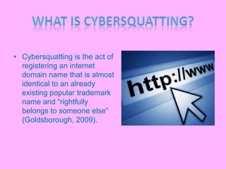 Lab 5--Cybersquatting | PPTX | Technology & Computing