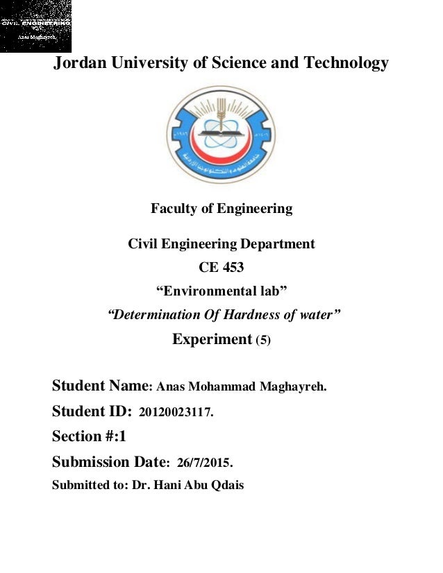 Lab5 determination of hardness of water