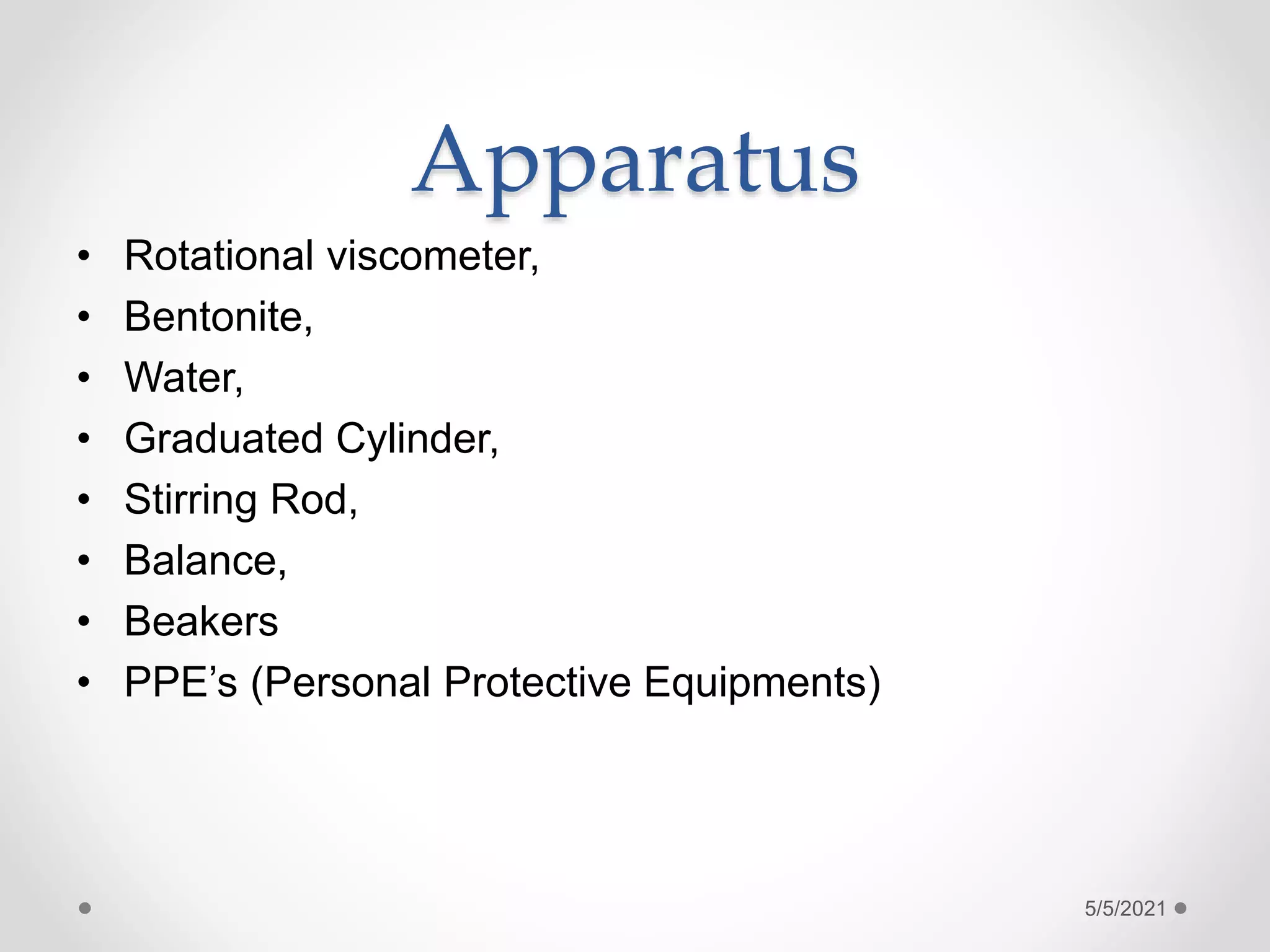 Lab 5 measurement of gel strength of drilling mud by viscometer. | PPTX