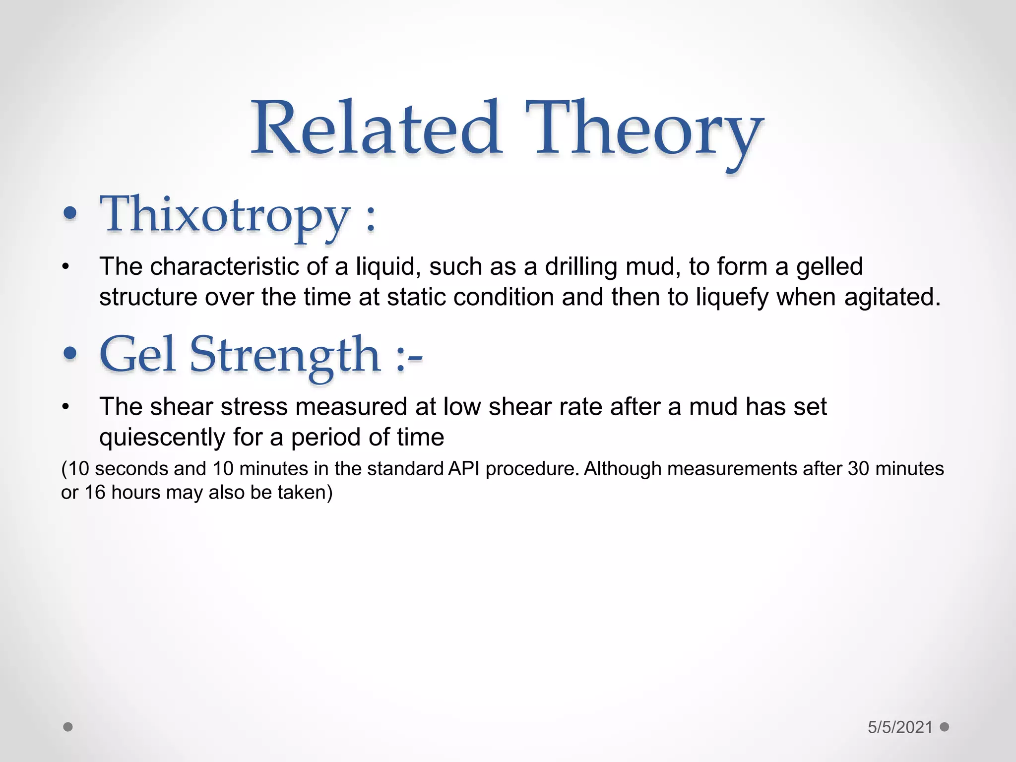 Lab 5 measurement of gel strength of drilling mud by viscometer. | PPTX