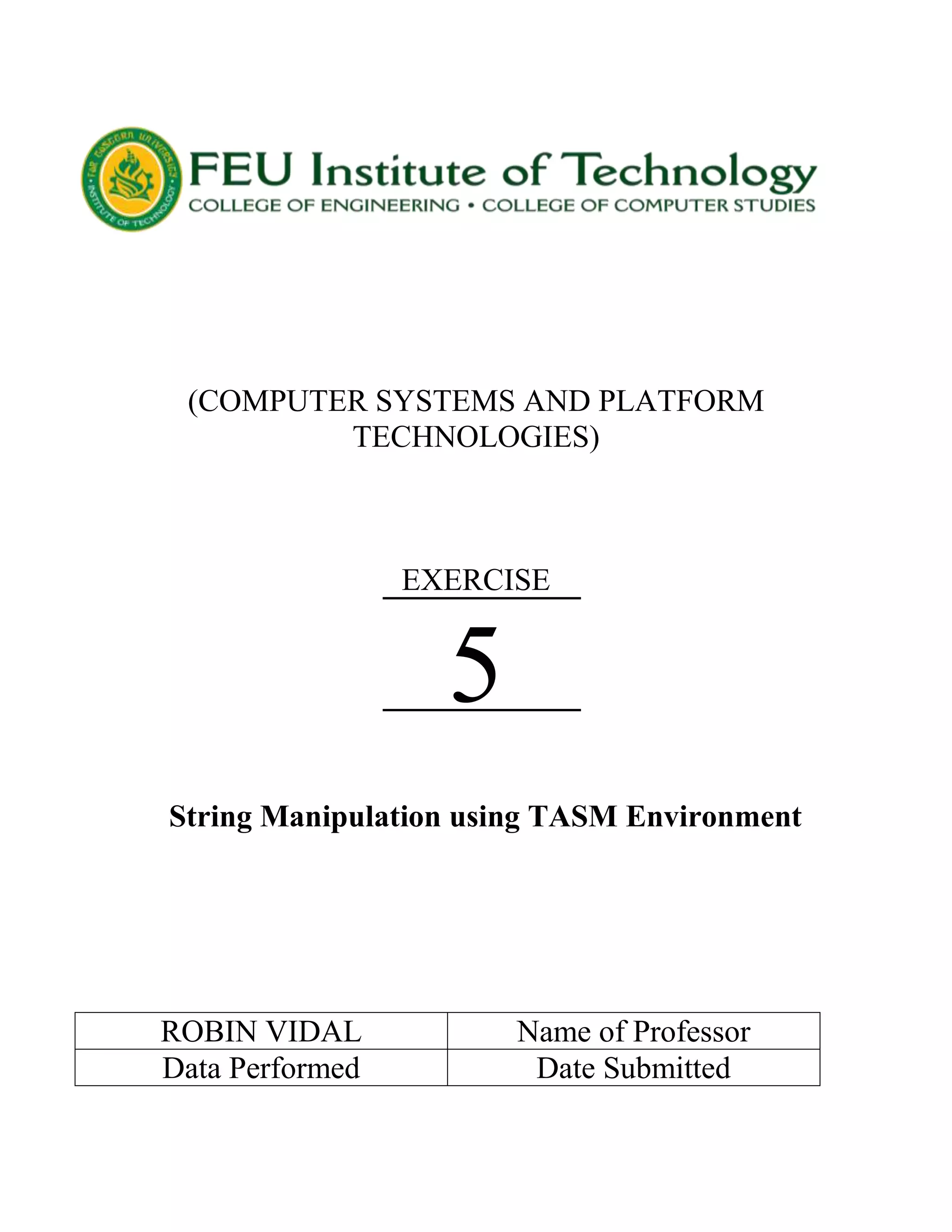 Lab 5 - String Manipulation usingTASM Environment-1.docx