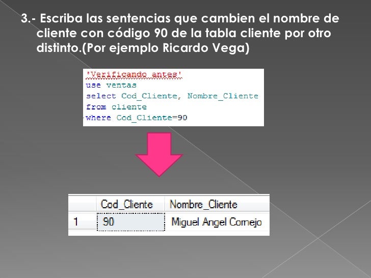 Consultas con sentencias insert, update y campos calculados en sql se… Consultas con sentencias insert, update y campos calculados en sql se…