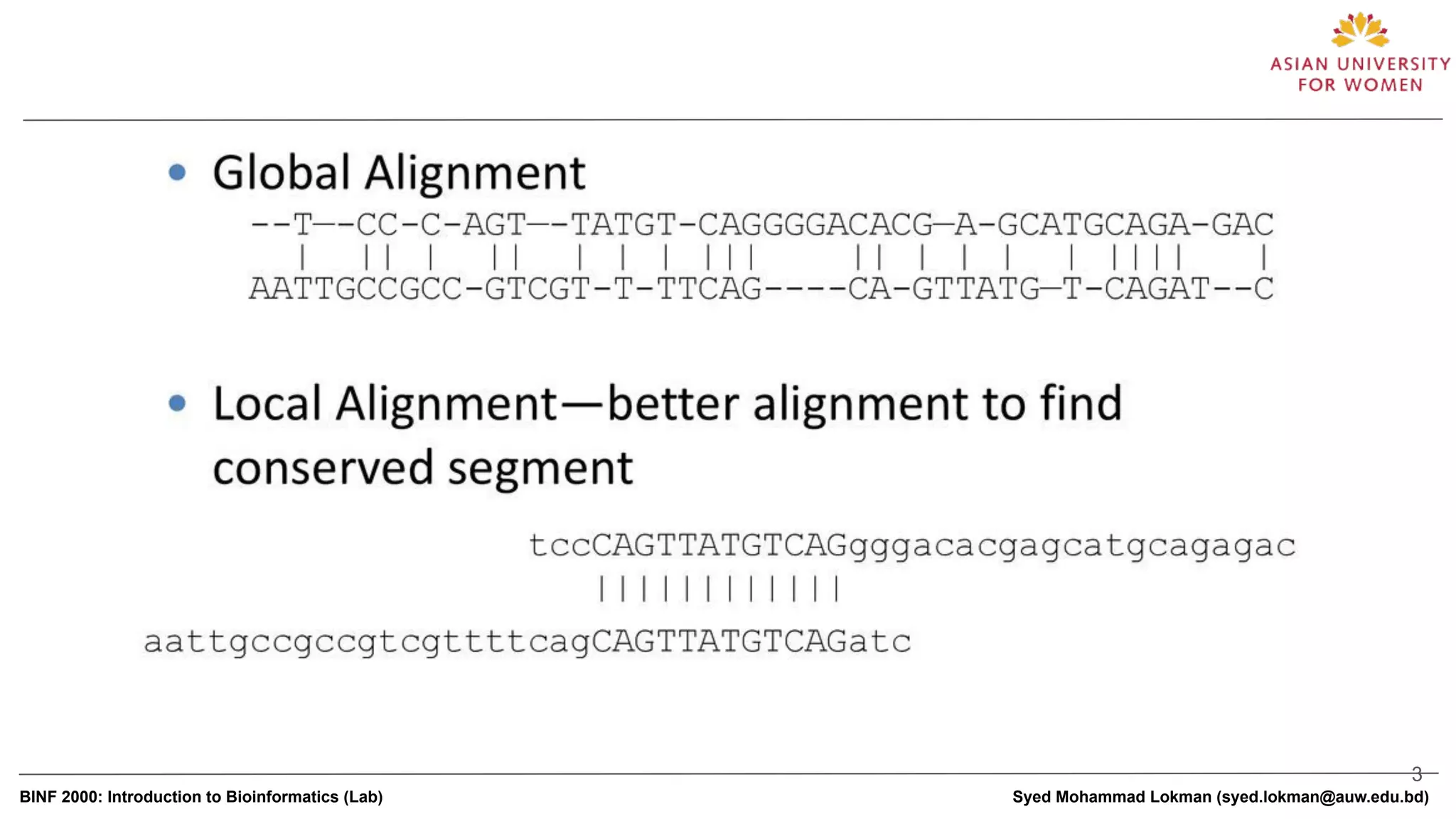 Global Alignment | PPT