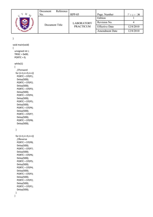 Lab 5 microcontroller | PDF