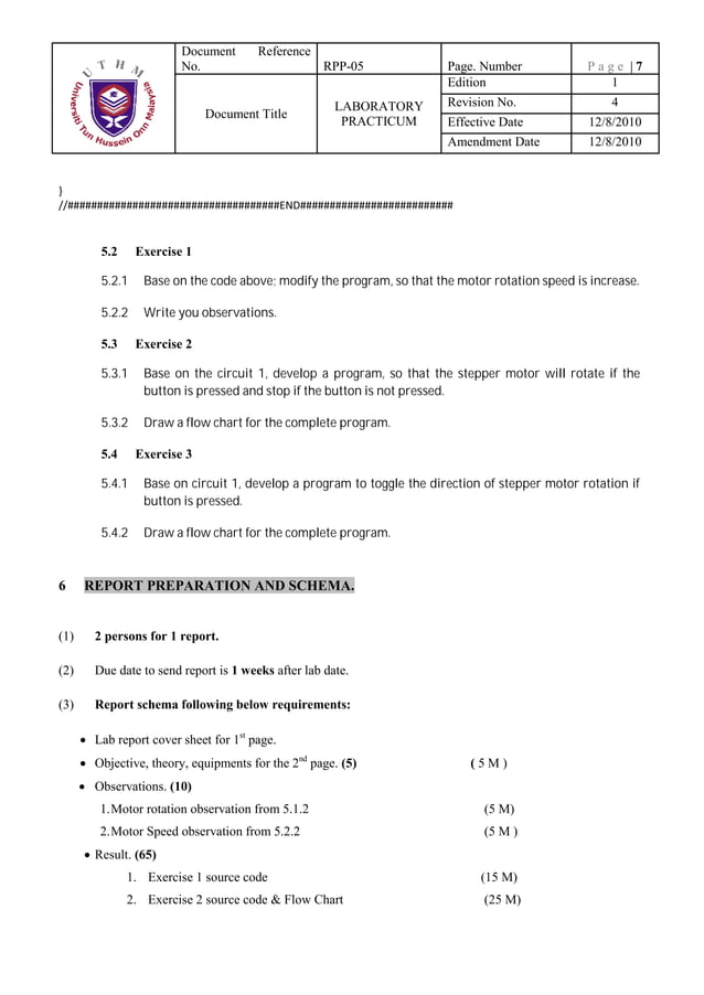 Lab 5 microcontroller | PDF