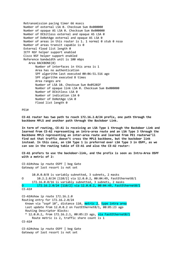 Lab_5_OSPF_MPLS_sham_link_on_MPLS_VPN_1698700003.pdf | Computer Networking | Computing