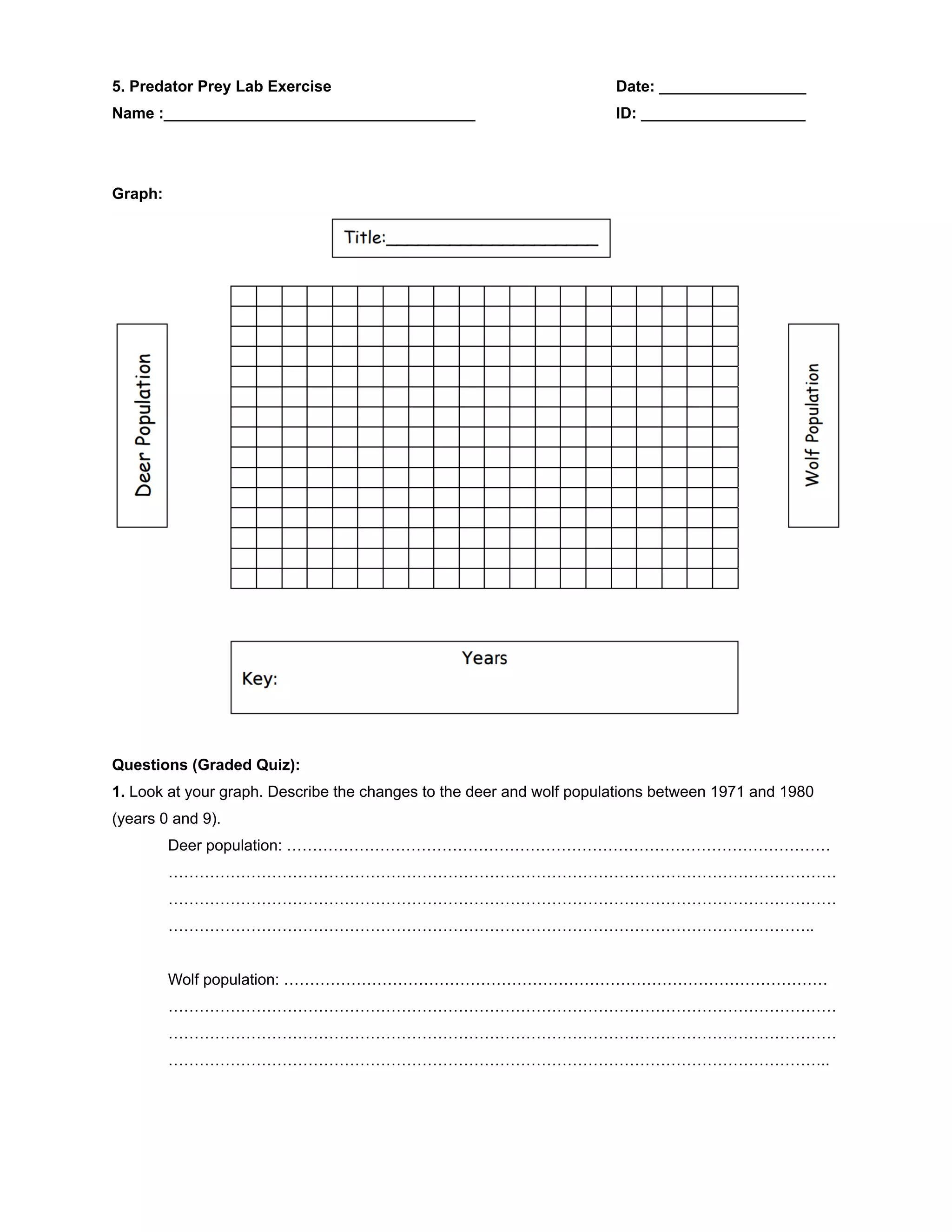 predator prey: Worksheet | PDF