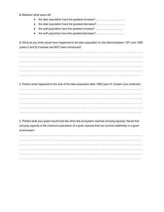 predator prey: Worksheet | PDF